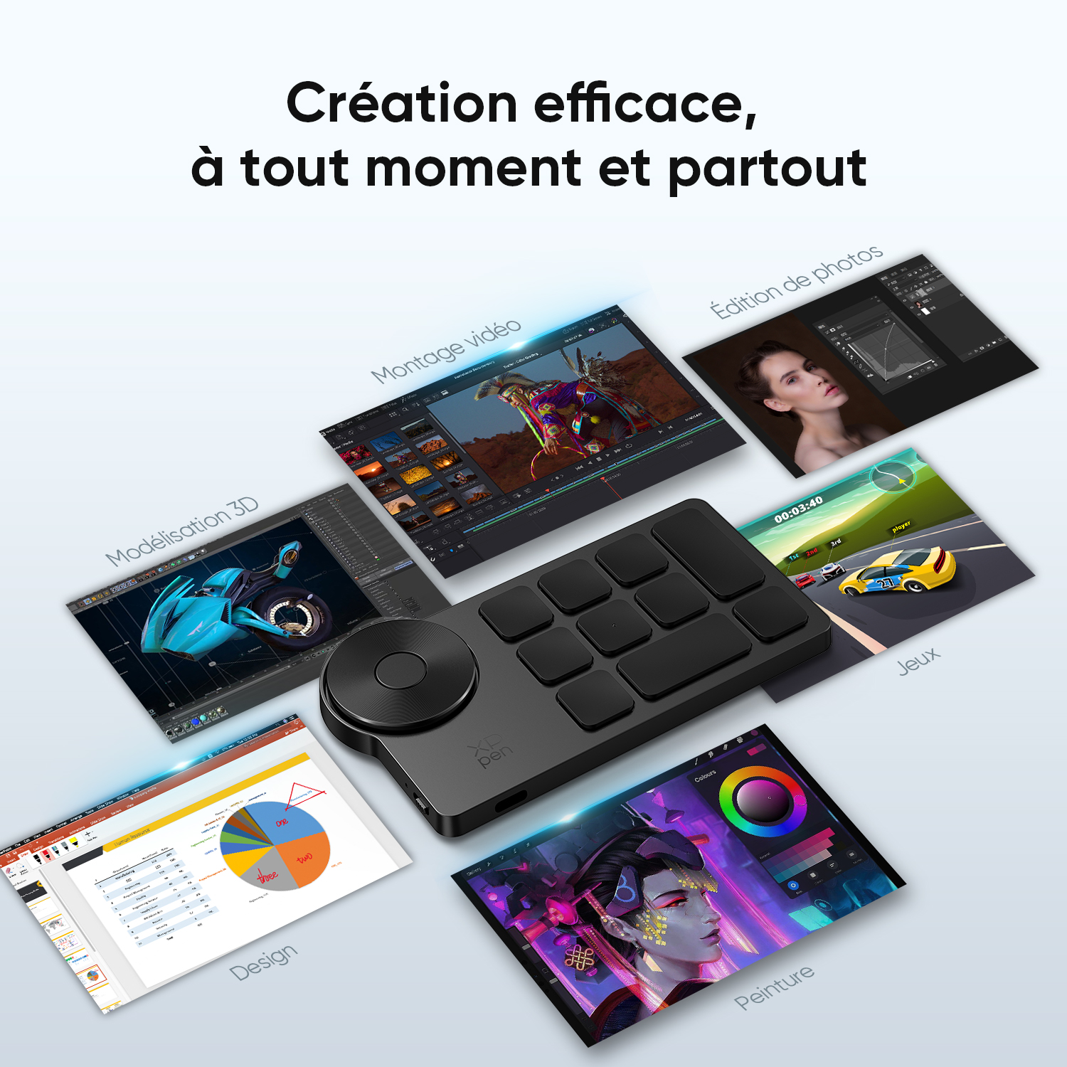 ACKO5 Wireless Shortcut Remote | XP-PEN Boutique Officielle